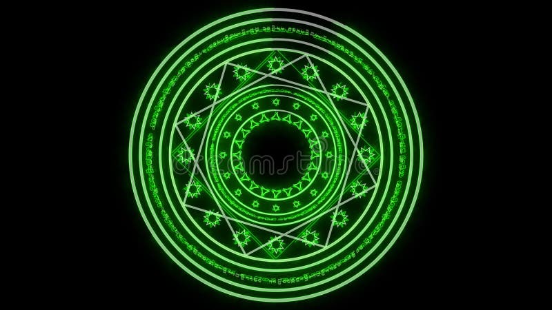 Magic Triangle and Square Light Green Energy Rotate and Text Rotate ...
