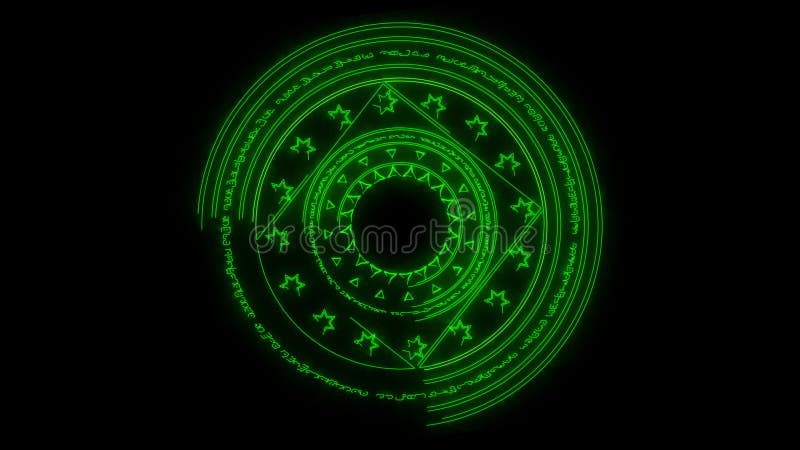 Magic Triangle and Square Light Green Energy Rotate for Banner Stock ...