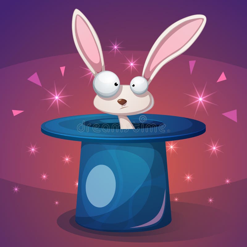 Magic Trick. Magician Holding Rabbit by Ears Stock Vector ...