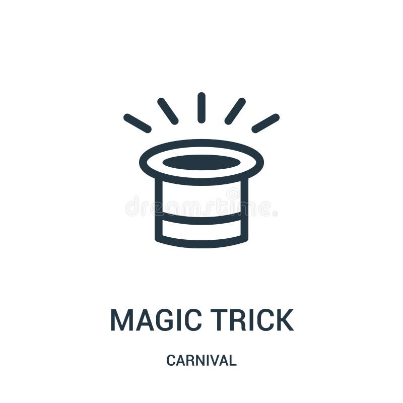 Magic Trick Icon Vector from Circus Collection. Thin Line Magic Trick ...