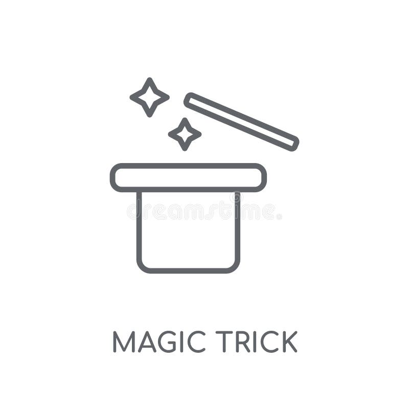 Magic Trick Linear Icon. Modern Outline Magic Trick Logo Concept Stock ...