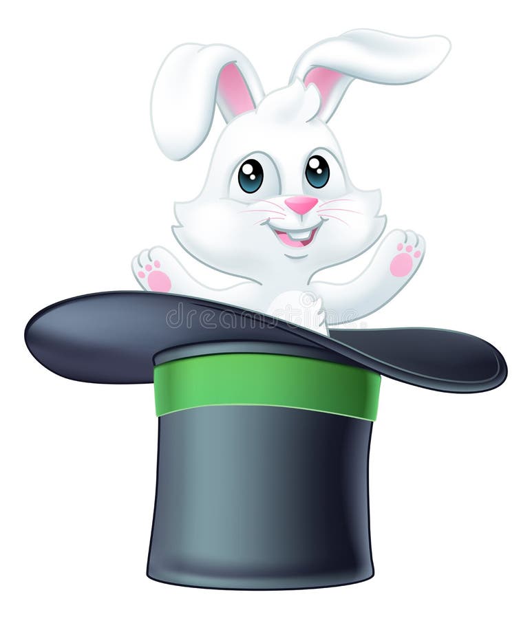 Vector Cartoon Rabbit Top Hat Stock Illustrations – 696 Vector Cartoon ...