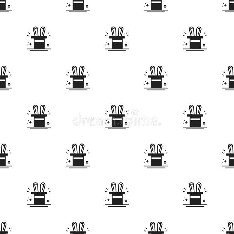 Magic Trick Seamless Pattern. Stock Vector - Illustration of bunny ...