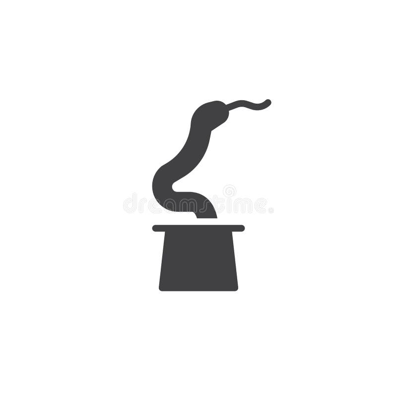 Magic Trick with a Snake Out of a Hat Icon Vector Stock Vector ...