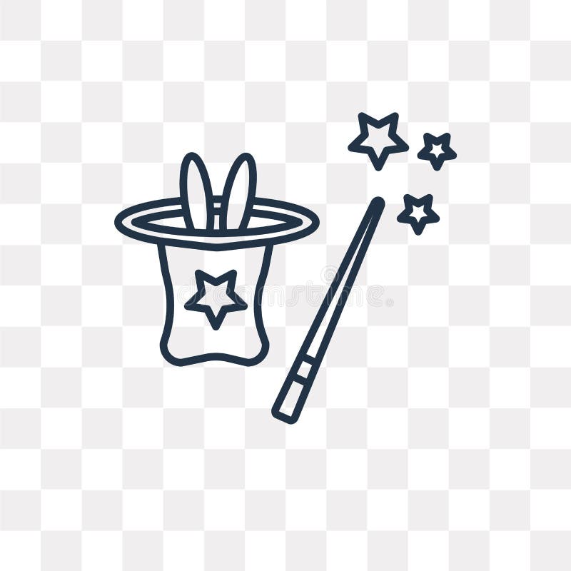 Magic Trick Vector Icon Isolated on Transparent Background, Magi Stock ...