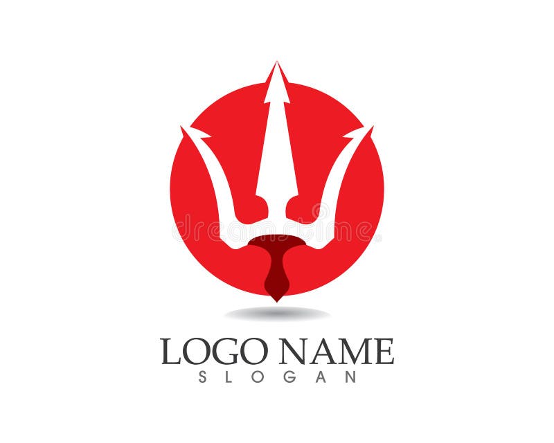 Magic Trident Red Logo and Symbols Template Vector Stock Vector ...