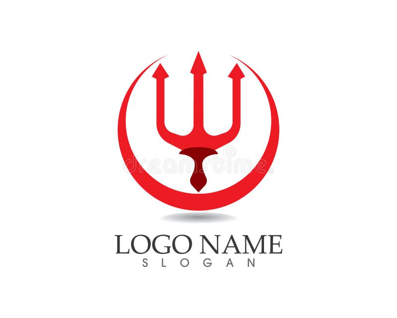 Magic Trident Red Logo and Symbols Template Vector Stock Vector ...