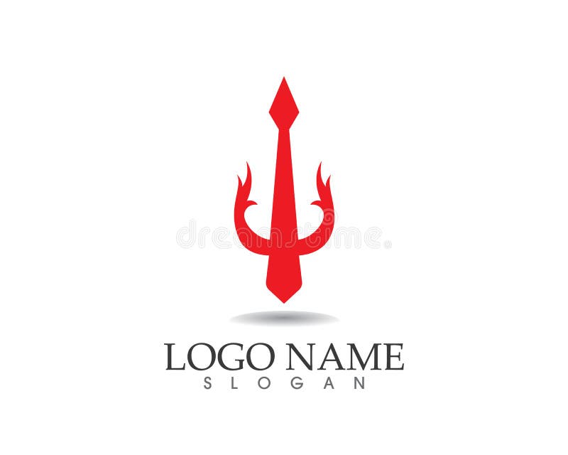 Magic Trident Red Logo and Symbols Template Vector Stock Vector ...