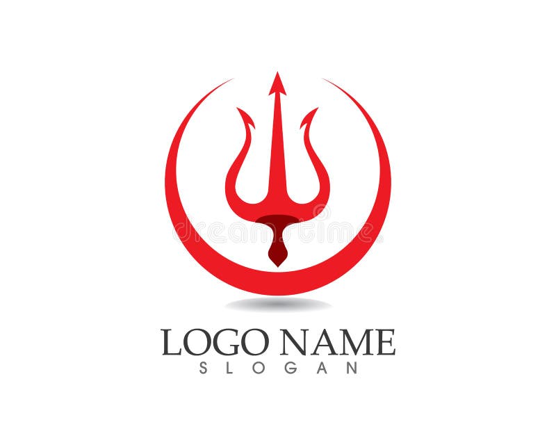 Magic Trident Red Logo and Symbols Template Vector Stock Vector ...