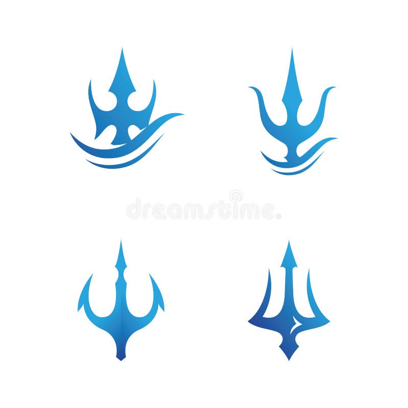 Magic Trident of Wave Logo Template Stock Vector - Illustration of logo ...