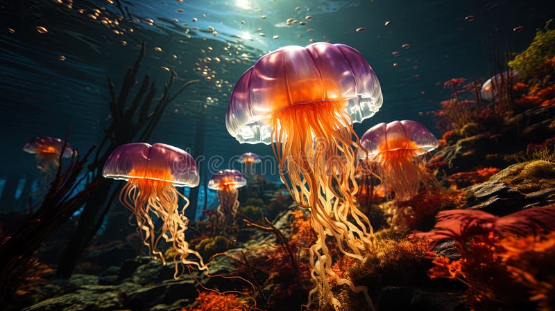 Magic Underwater: Bright Fish and Jellyfish Create an Underwater Ballet ...