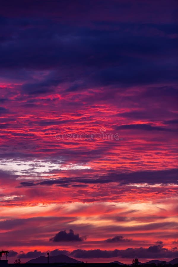 Magic Unreal Colorful Sky at Sunrise Stock Photo - Image of beautiful ...