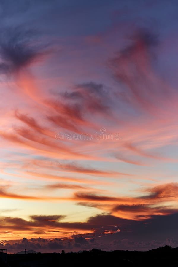 Magic Unreal Colorful Sunset in the Island Indonesia Stock Photo ...