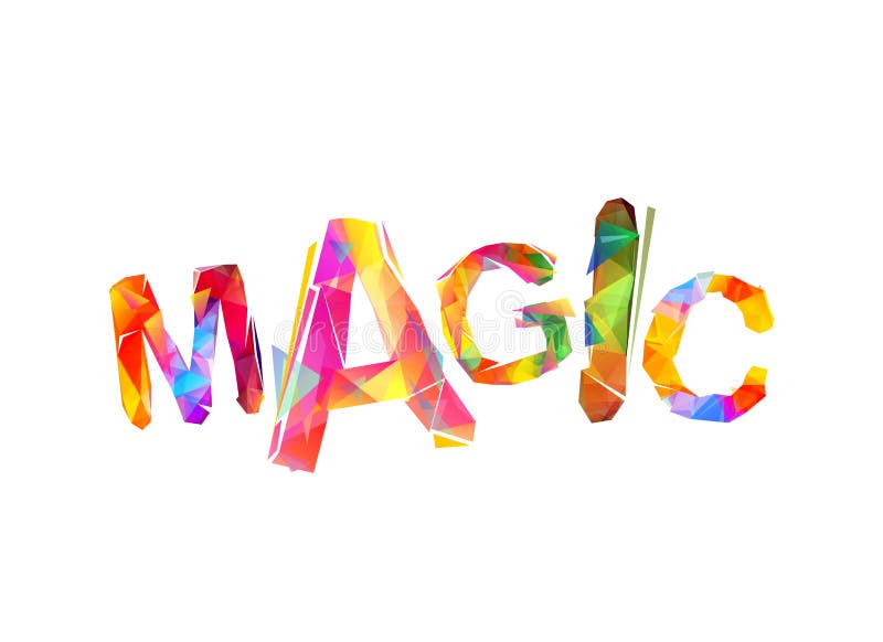 Magic. Vector Colorful Triangular Letters Stock Vector - Illustration ...