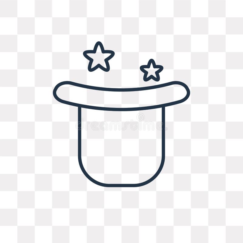 Magic Vector Icon Isolated on Transparent Background, Linear Mag Stock ...