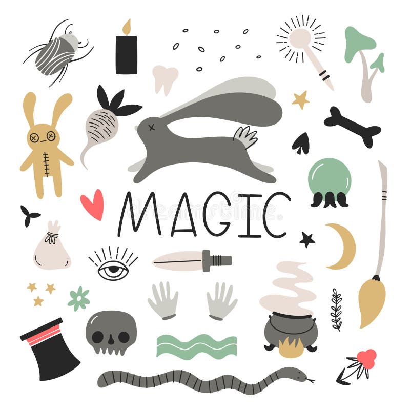 Magic. Vector Set of Elements and Symbols for Your Design. Isolates in ...