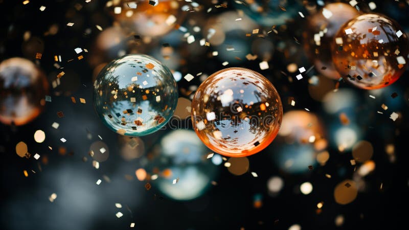 The Magic Vibrant Confetti Blast at Our New Year S Eve Event Stock ...