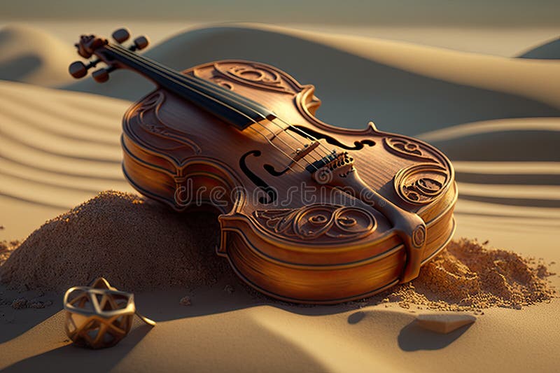 A Violin Magical Item Purple and Spectral Aesthetic Generative AI Stock ...