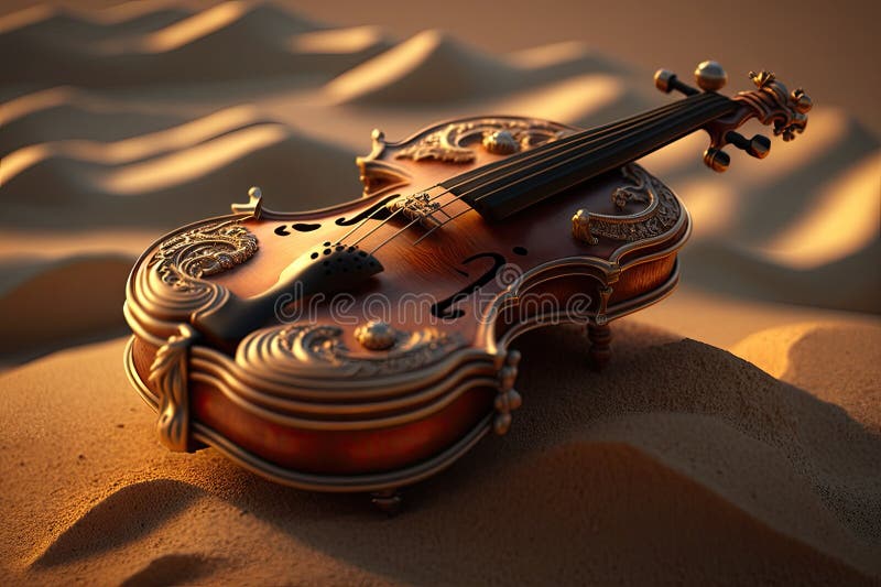 A Violin Magical Item Purple and Spectral Aesthetic Generative AI Stock ...