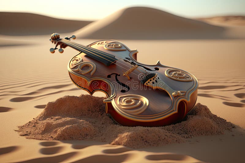 A Violin Magical Item Purple and Spectral Aesthetic Generative AI Stock ...