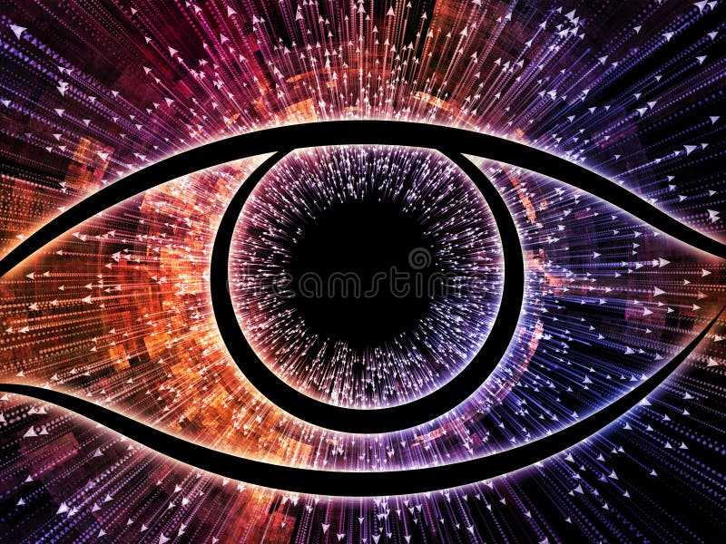 Magic of Visual Information Stock Illustration - Illustration of disc ...