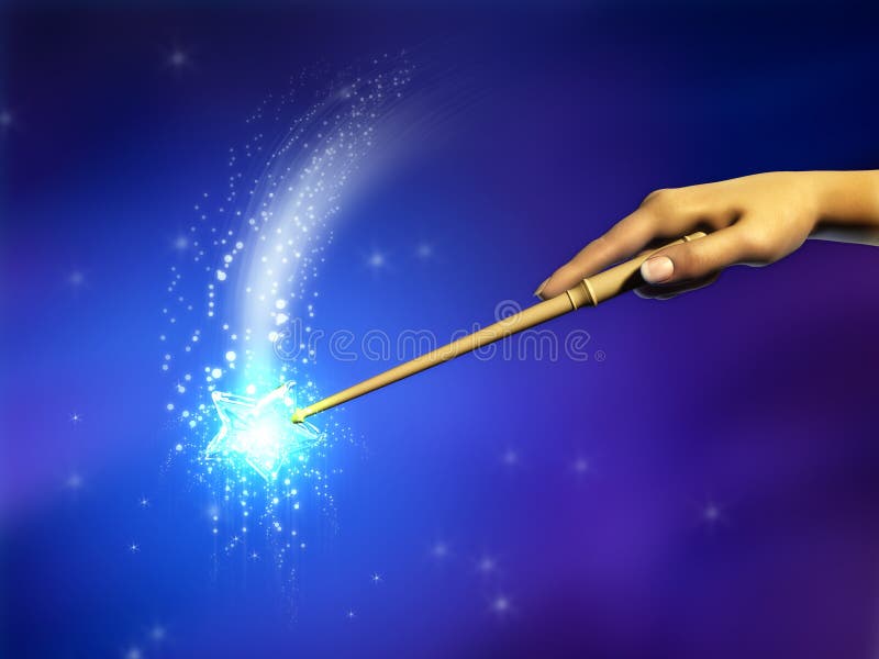 Magic wand stock illustration. Illustration of black - 16023388