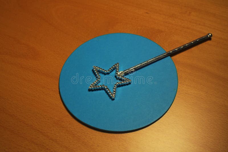 Magic wand stock image. Image of silver, blue, childhood - 23942015