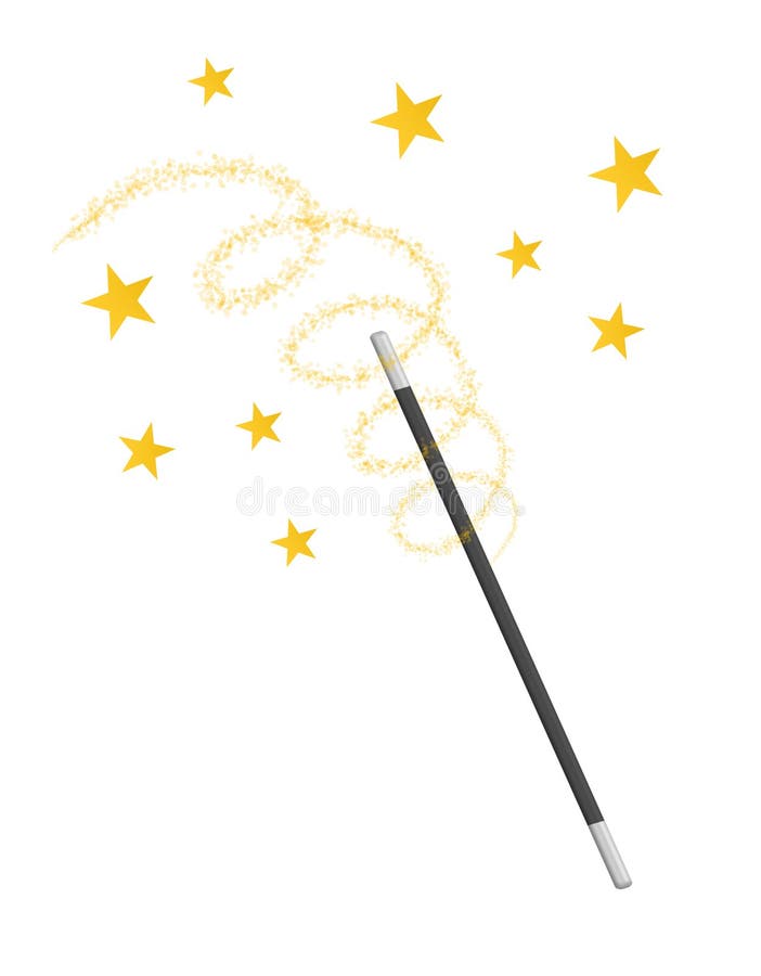 Magic wand stock illustration. Illustration of brandish - 26829722