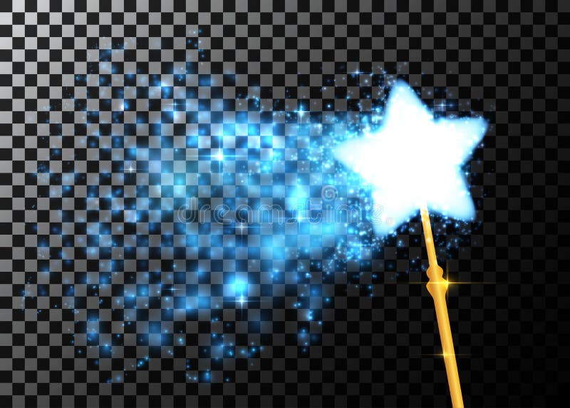 Magic Wand with Bright Sparkles. Vector Illustration. Stock Vector ...
