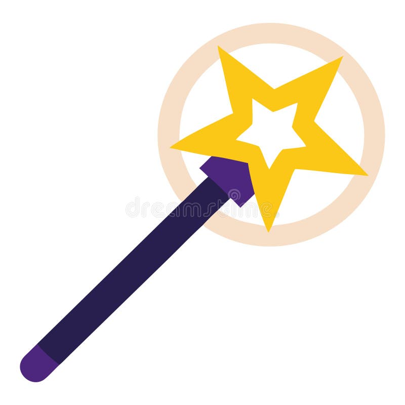 Magic Wand Enchanted Spell Casting Tool Stock Vector - Illustration of ...