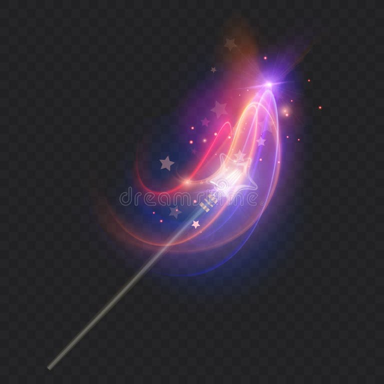 Magic Wand Sparkles Swirl Stock Illustrations – 193 Magic Wand Sparkles ...