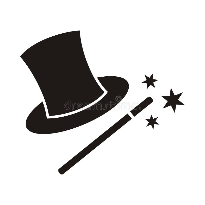 Magic Hat with Wand and Star Dust Stock Vector - Illustration of ...