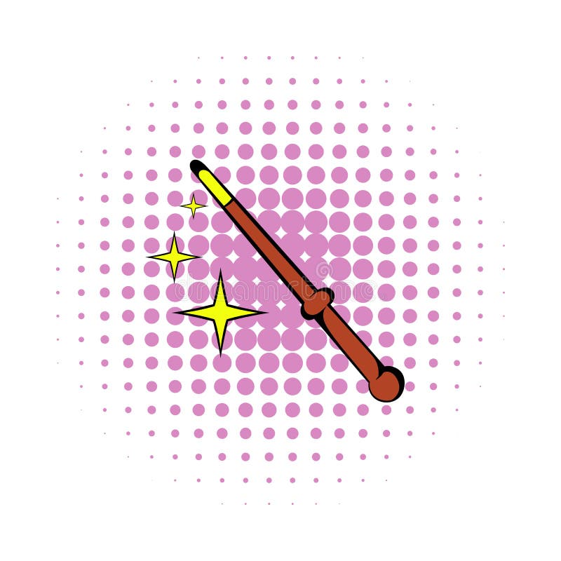 Magic wand cartoon icon stock illustration. Illustration of play ...