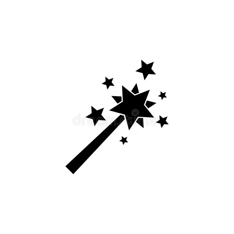 Magic Wand Icon Isolated on White Background Stock Vector ...