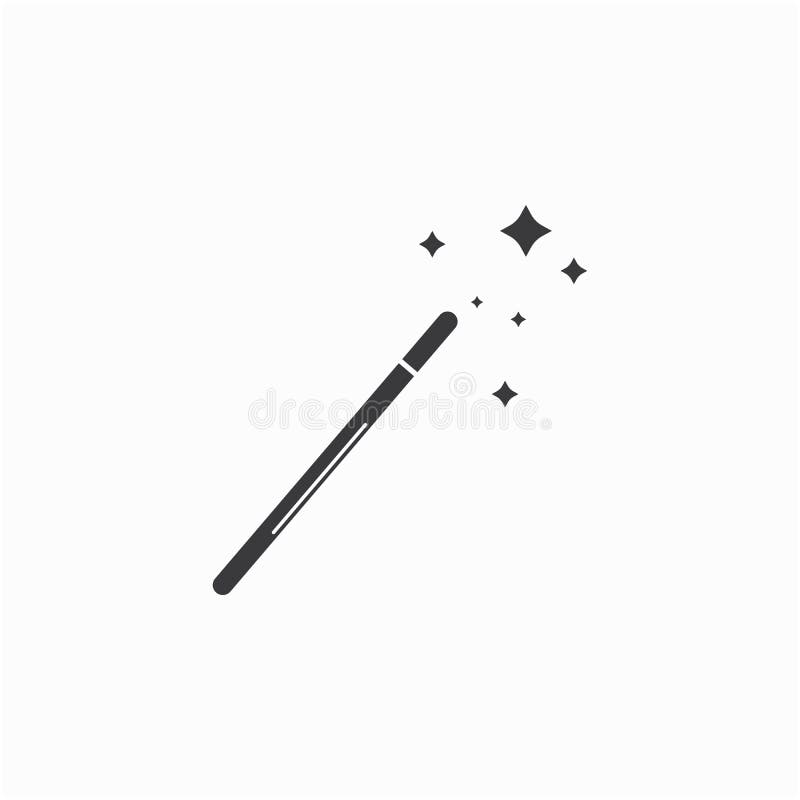 Magic Wand Icon Logo Vector Illustration Design Template Stock Vector ...