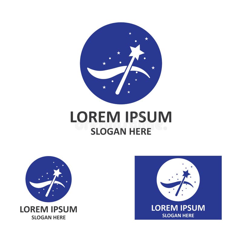 Magic Wand Icon Logo Vector Illustration Design Template Stock Vector ...