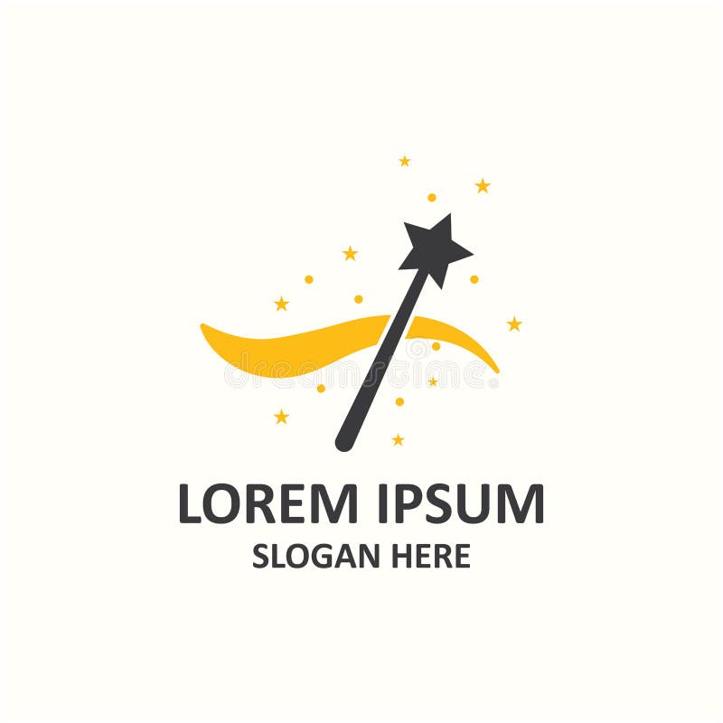 Magic Wand Icon Logo Vector Illustration Design Template Stock Vector ...