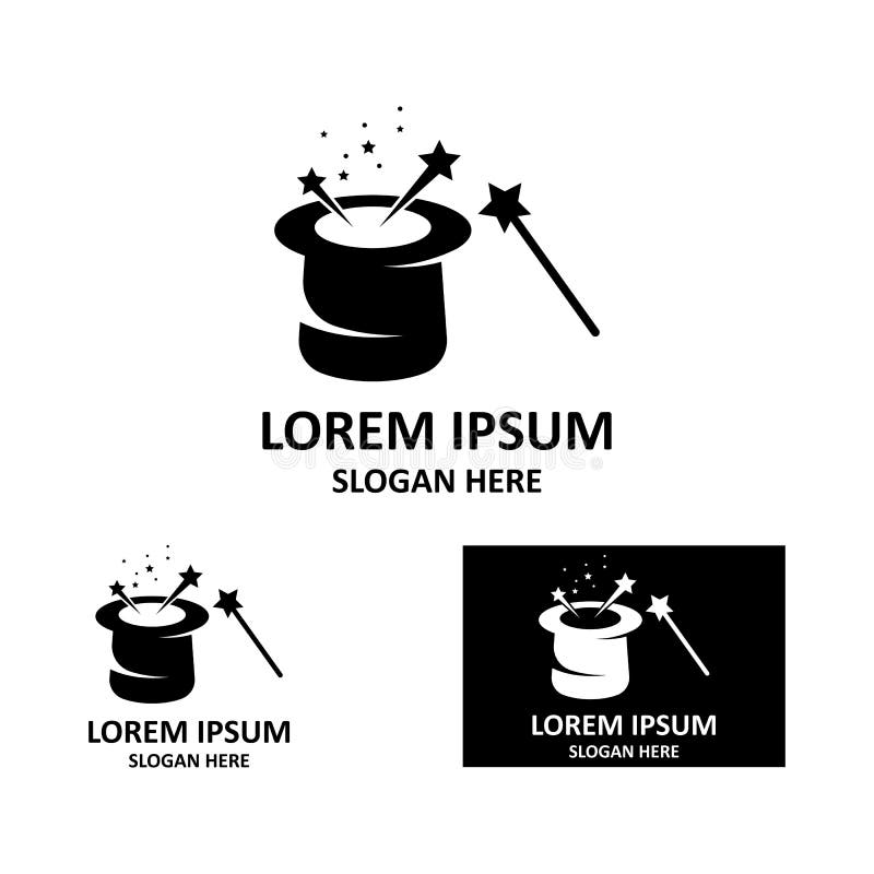 Magic Wand Icon Logo Vector Illustration Design Template Stock Vector ...