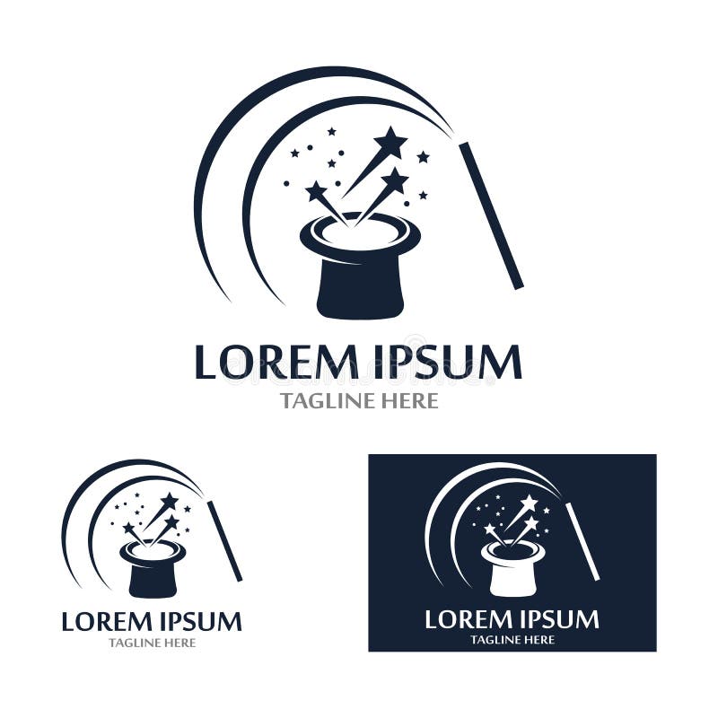 Magic Wand Icon Logo Vector Illustration Design Template Stock Vector ...