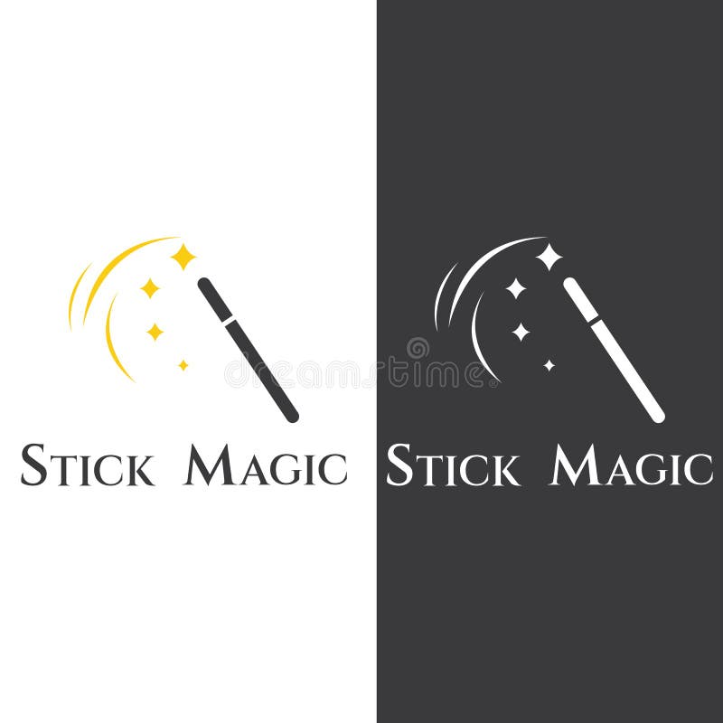 Magic Wand Icon Logo Vector Illustration Design Template Stock Vector ...