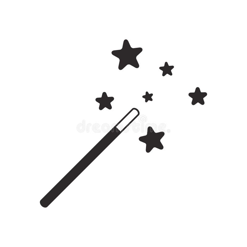 Magic Wand with a Trail of Stars. Vector Image Stock Vector ...