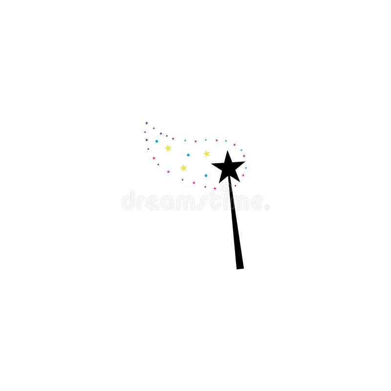 Magic Wand Icon with Vector Illustration Template Stock Vector ...