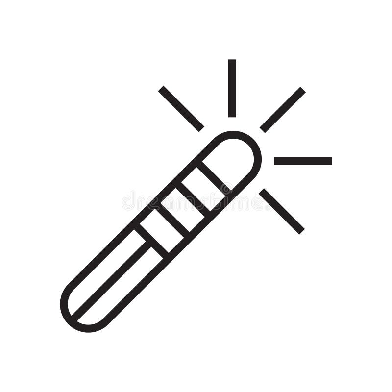 Magic Wand Icon Vector Sign and Symbol Isolated on White Background ...