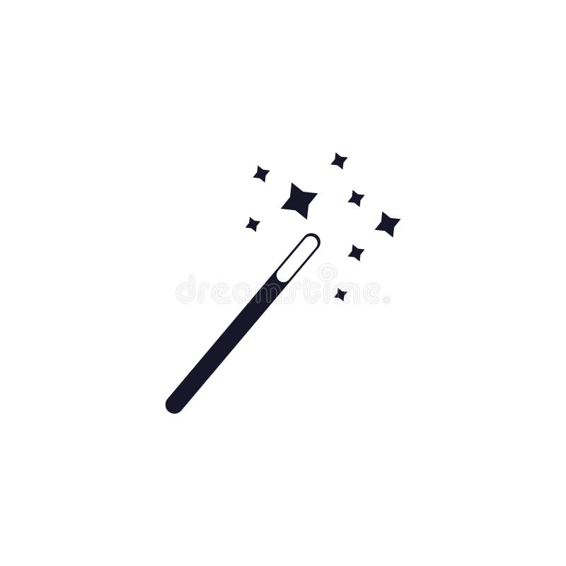 Magic Wand Icon Vector Logo Design Template Stock Vector - Illustration ...