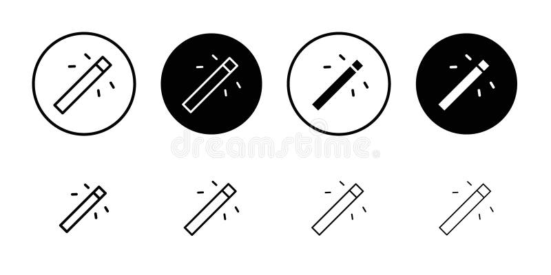Magic Wand Icon Outline Vector for Web Ui Stock Vector - Illustration ...