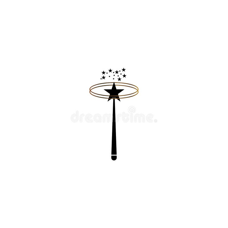 Magic wand logo stock vector. Illustration of dreams - 193771026