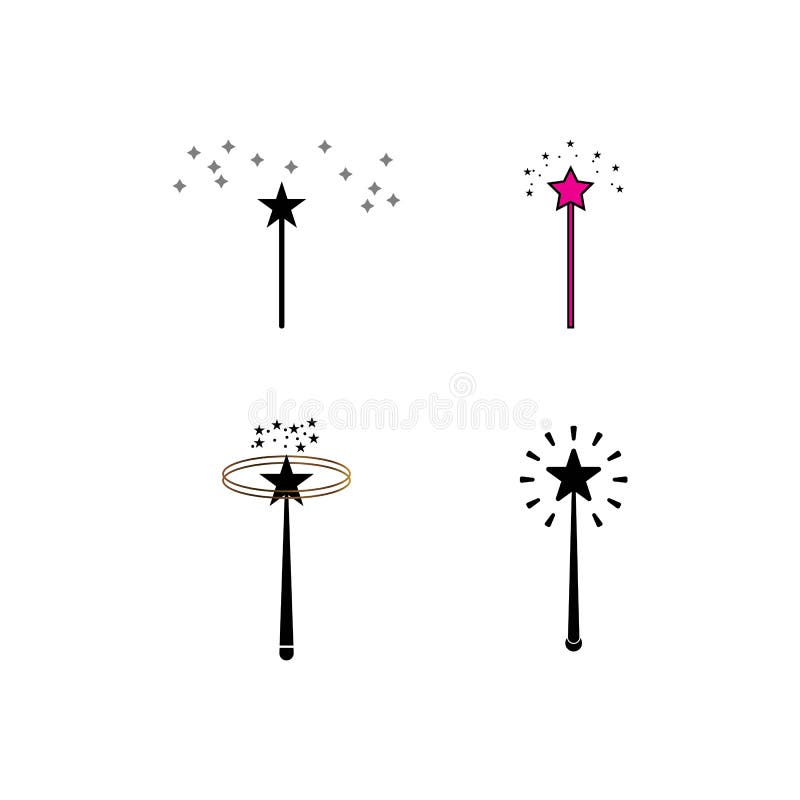 Magic wand logo stock vector. Illustration of fairy - 193771034
