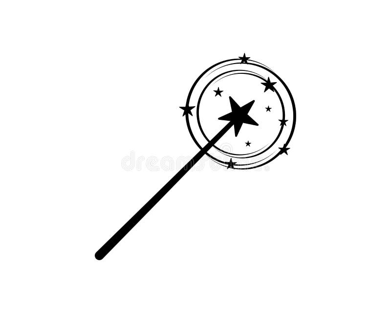 Magic Wand, Magician Stick Wizard Icon Vector Logo Template ...