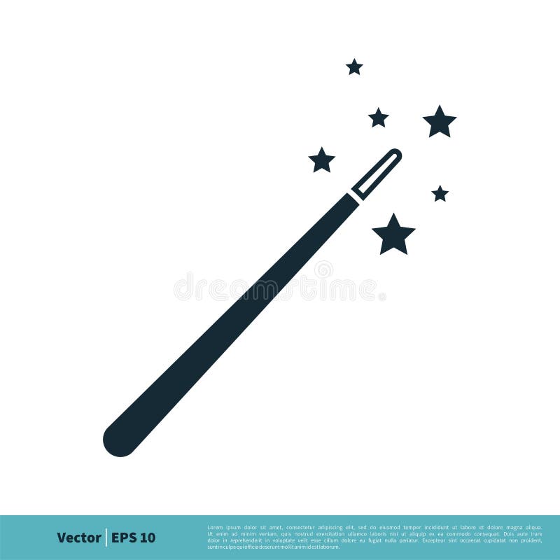 Magic Wand, Magician Stick Wizard Icon Vector Logo Template ...