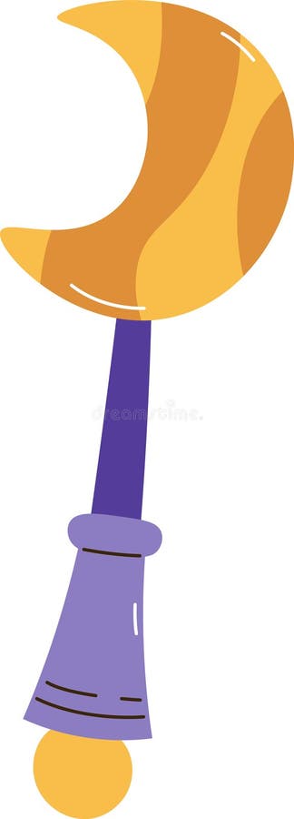Magic Wand Moon stock vector. Illustration of happy - 301031636